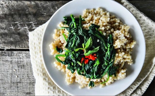 Couscous with Spinach - Sandra's Easy Cooking