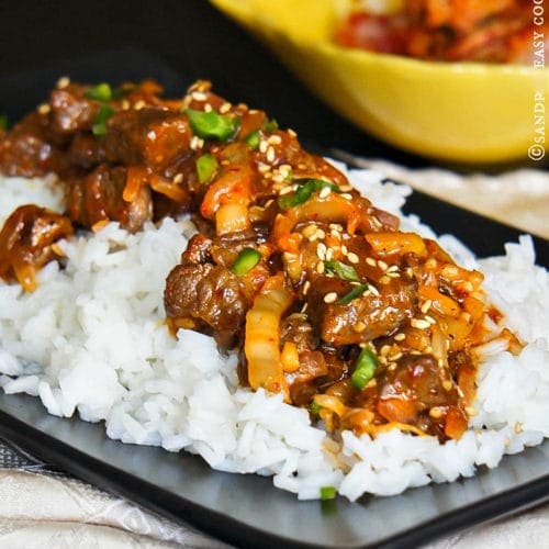Slow Cooked Beef with Kimchi - Sandra's Easy Cooking
