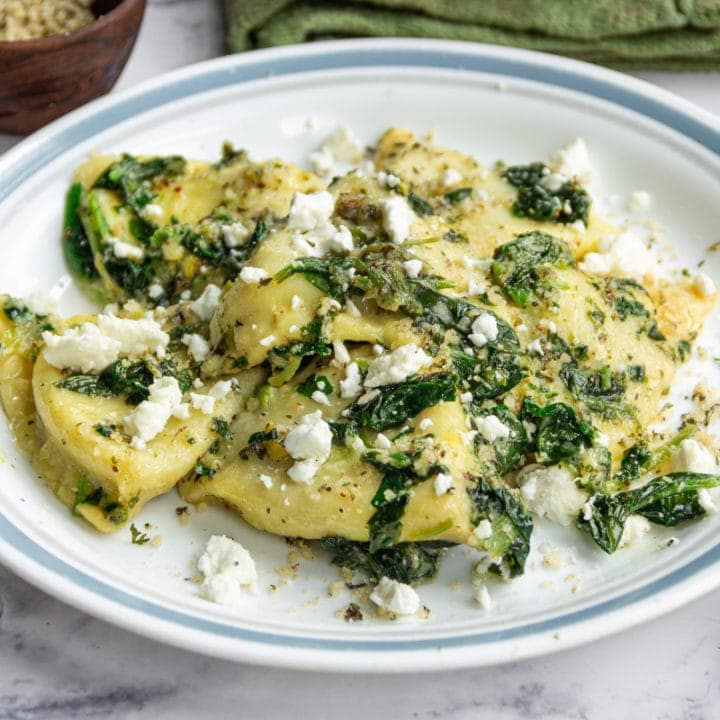 Ravioli Sautéed with Spinach - Sandra's Easy Cooking Quick Recipes