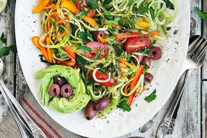 Zesty Zoodle Salad - Sandra's Easy Cooking Salad Recipe