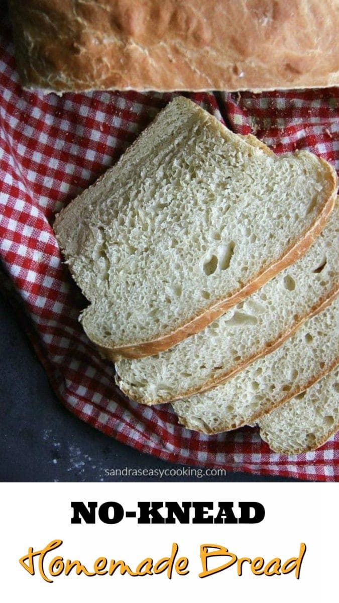 No-Knead Homemade Bread - Sandra's Easy Cooking