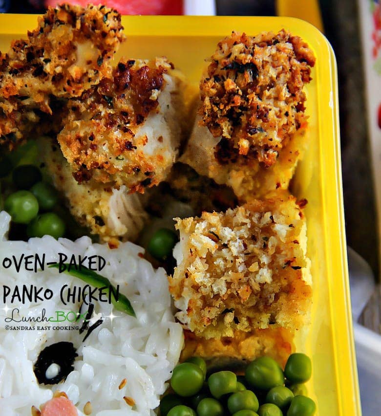 Lunch Box: Oven-Baked Panko Chicken - Sandra's Easy Cooking