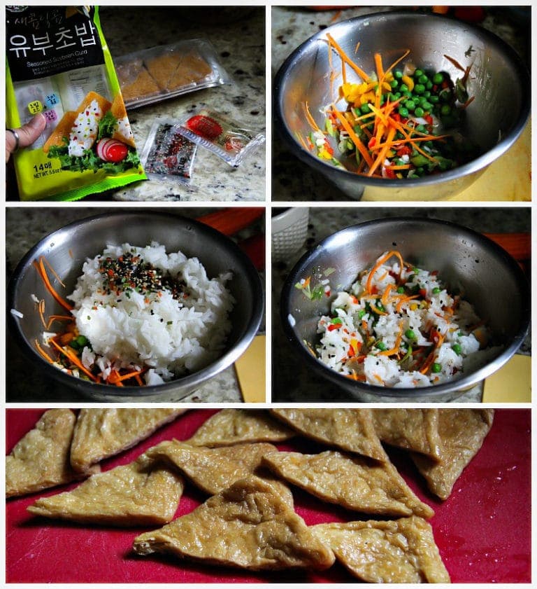 Lunch Box: Yubu Chobap (Inarizushi) - Sandra's Easy Cooking