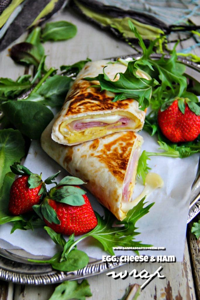 Egg, Cheese and Ham Wrap • Sandra's Easy Cooking Breakfast Recipes