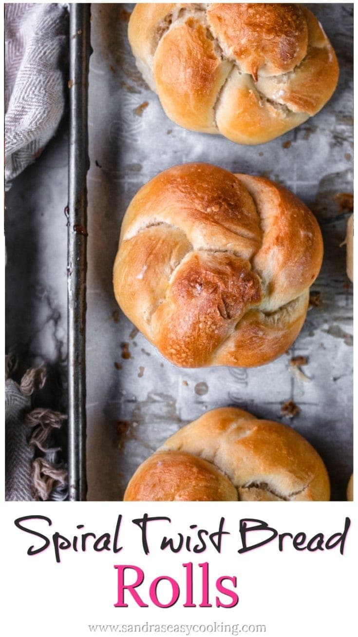 Spiral Twist Bread Rolls - Sandra's Easy Cooking
