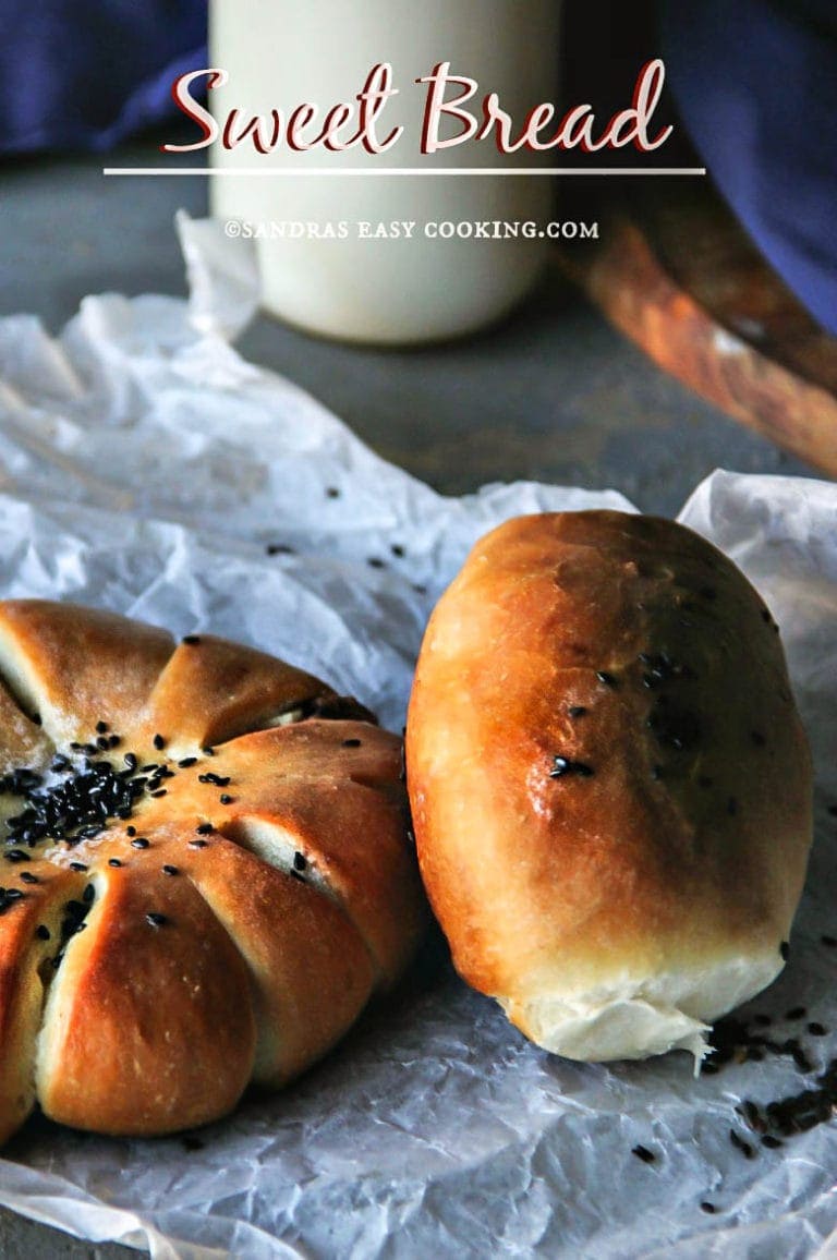 Sweet Red Bean Bread • Sandra's Easy Cooking