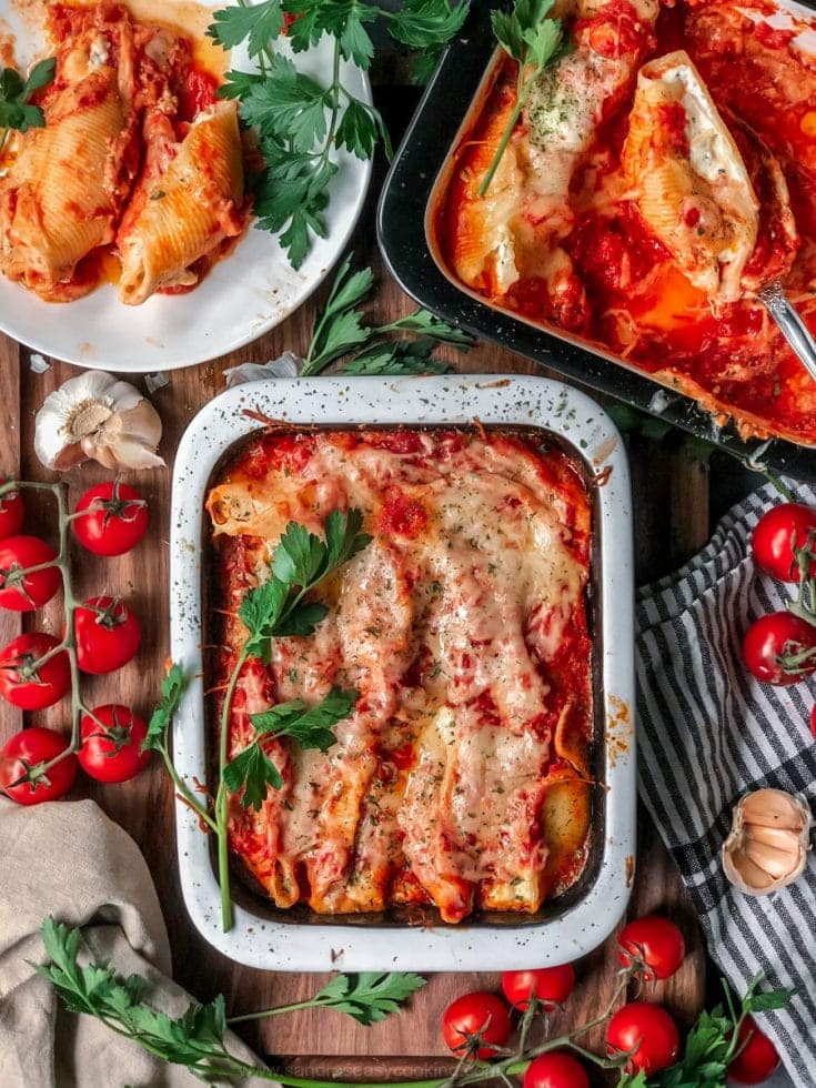 Cheese Stuffed Pasta Shells - Sandra's Easy Cooking