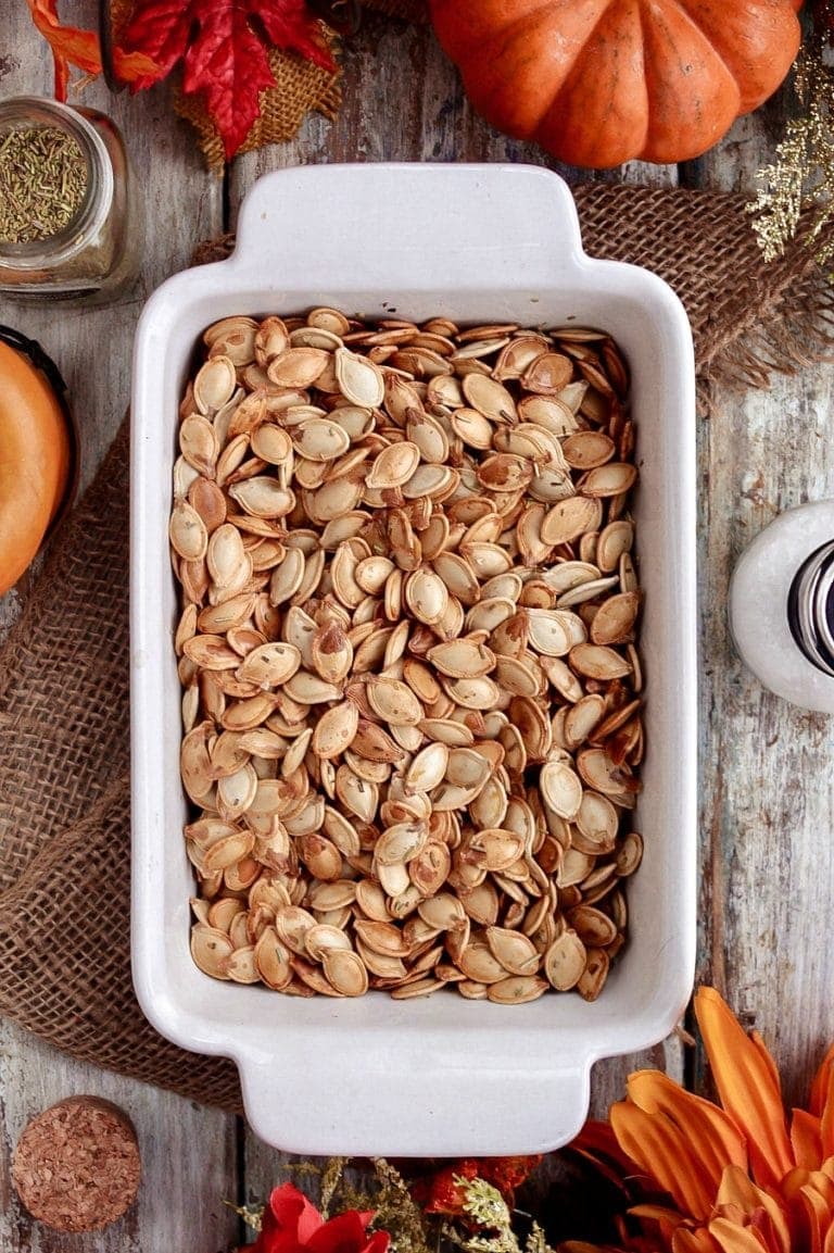 Oven Roasted Pumpkin Seeds - Sandra's Easy Cooking Snack Recipes