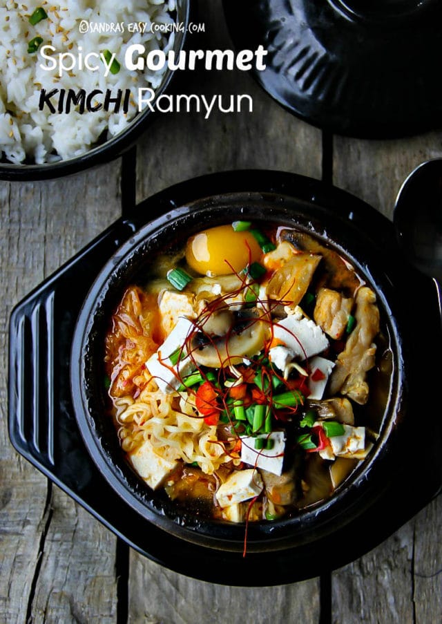 Spicy Gourmet Kimchi Ramyun Recipe • Sandra's Easy Cooking