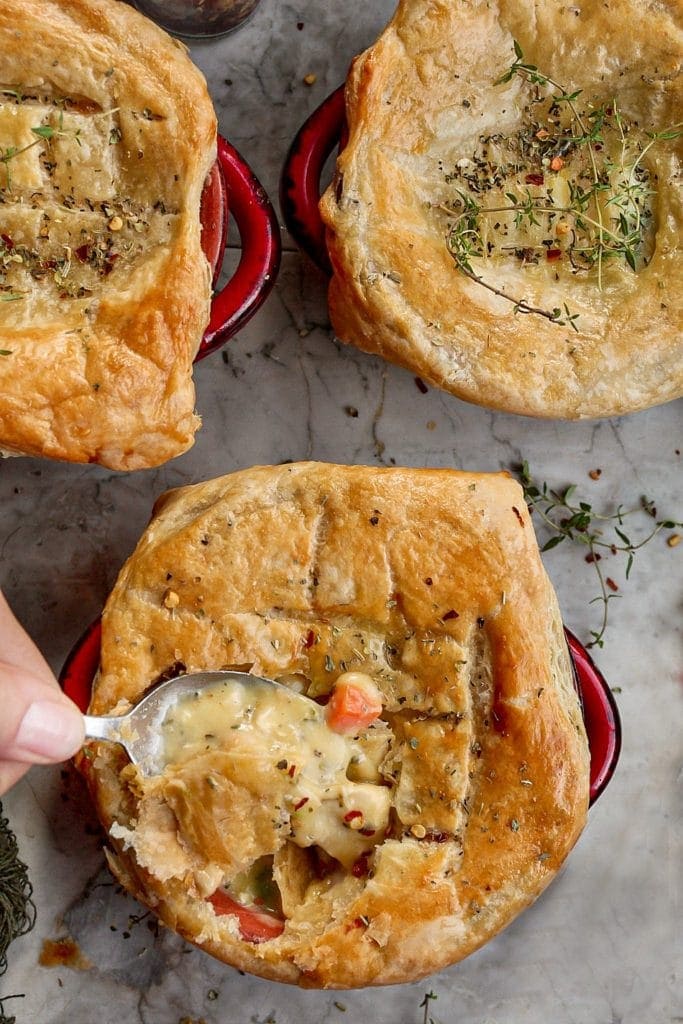 Individual Chicken Pot Pies - Sandra's Easy Cooking Dinner Recipes