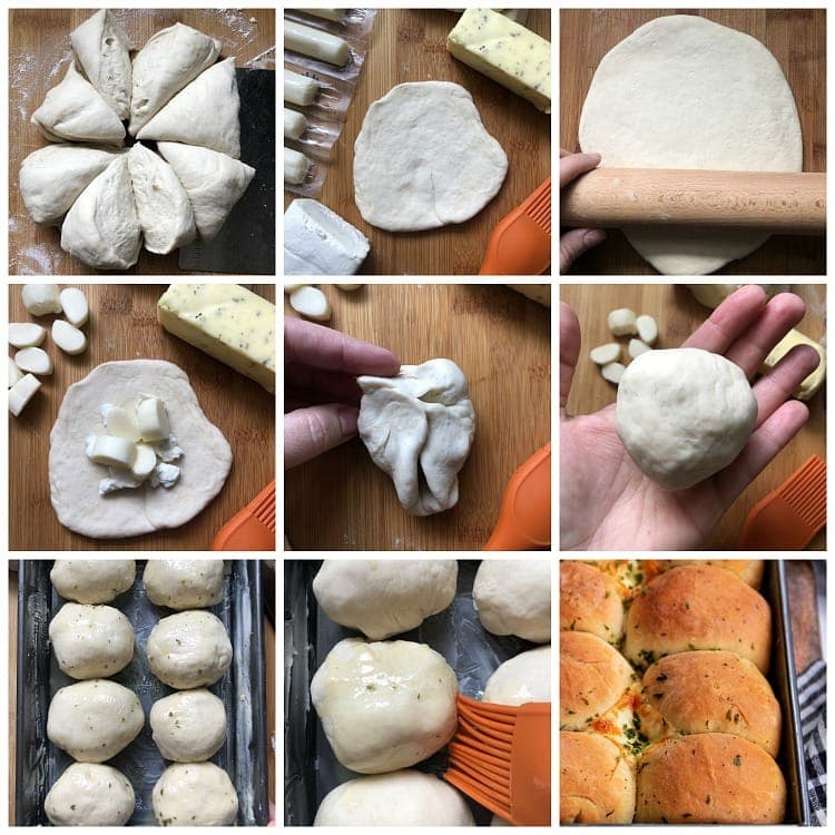 Cheese Stuffed Dinner Rolls • Sandra's Easy Cooking Bread and Rolls