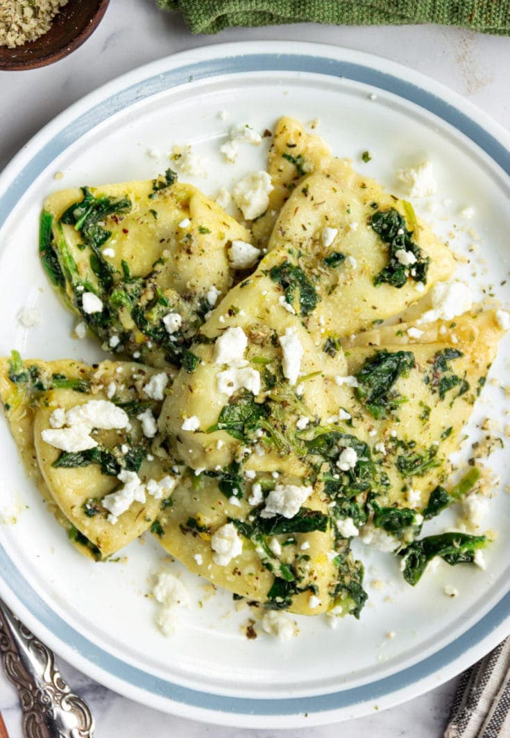Ravioli Sautéed with Spinach - Sandra's Easy Cooking Quick Recipes