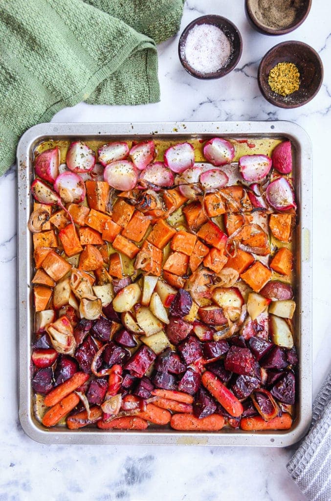 Root Vegetable Sheet Pan - Sandra's Easy Cooking Meatless Meals
