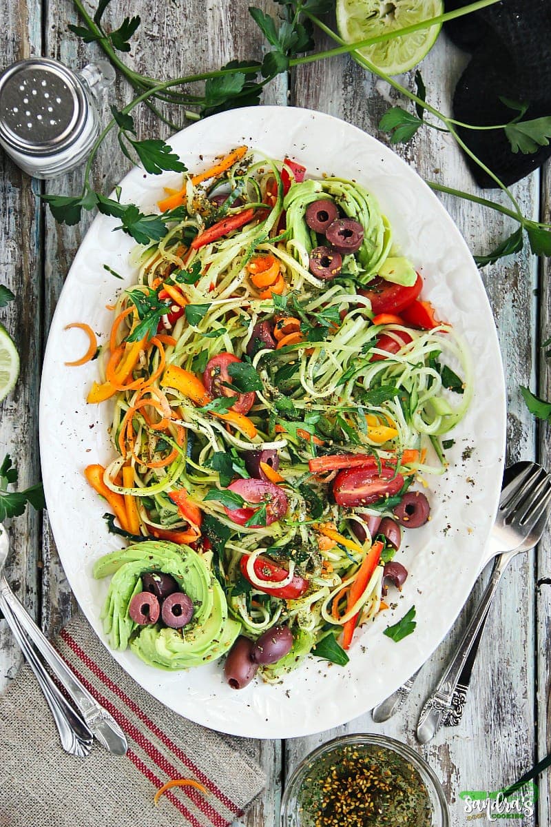 Zesty Zoodle Salad - Sandra's Easy Cooking Salad Recipe