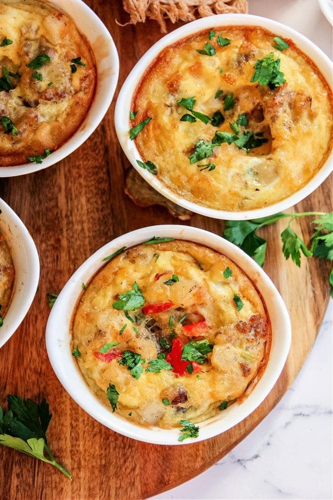 Mini Sunday Brunch Casseroles - Sandra's Easy Cooking Breakfast Ideas