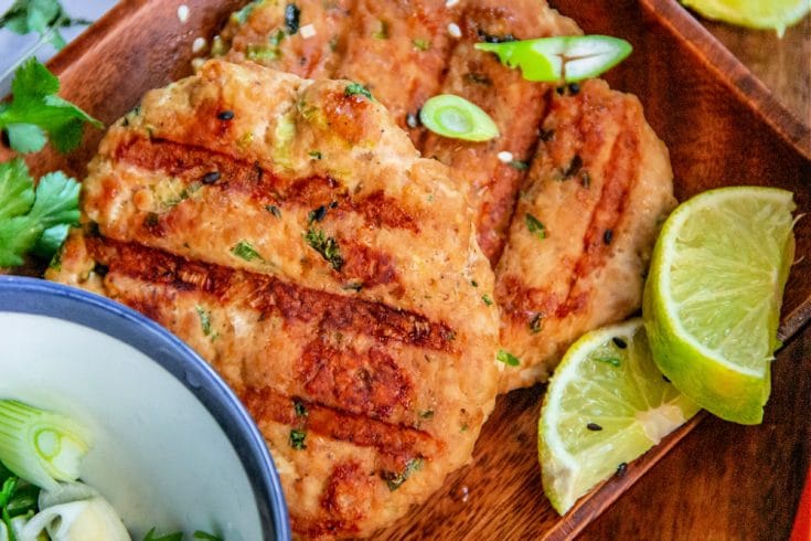 Chicken Burges with Spicy Peanut Butter Slaw - Sandra's Easy Cooking