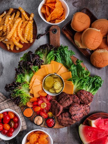 Build Your Own Burger Board - Sandra's Easy Cooking