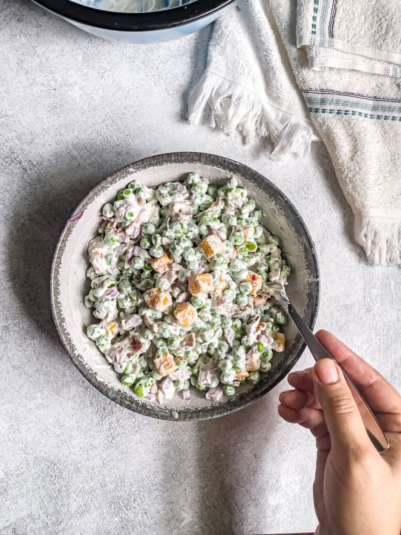 Southern English Pea Salad - Sandra's Easy Cooking