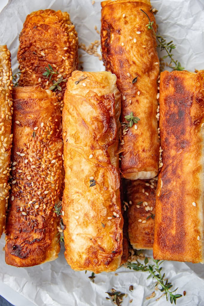 Easy Crispy Feta Rolls - Sandra's Easy Cooking