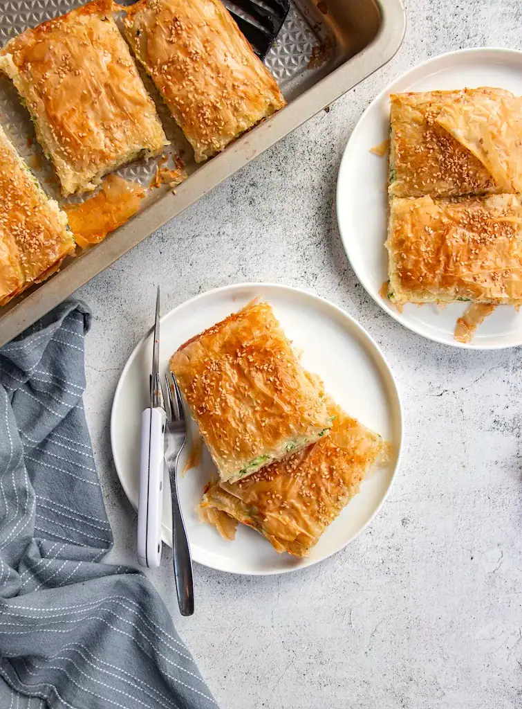 Savory Zucchini Phyllo Pie • Sandra's Easy Cooking