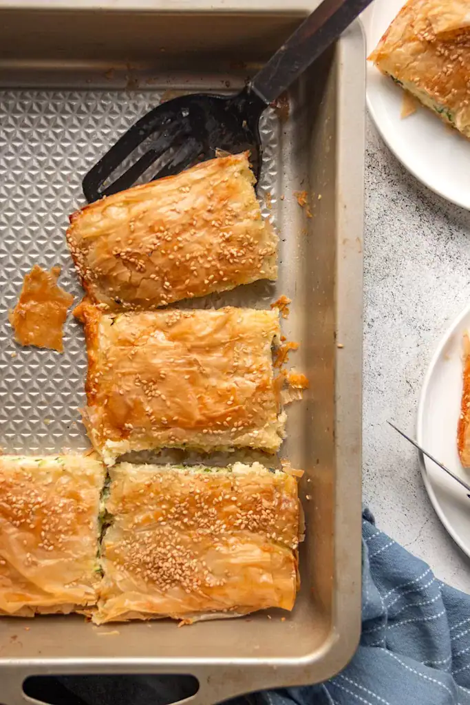 Savory Zucchini Phyllo Pie • Sandra's Easy Cooking