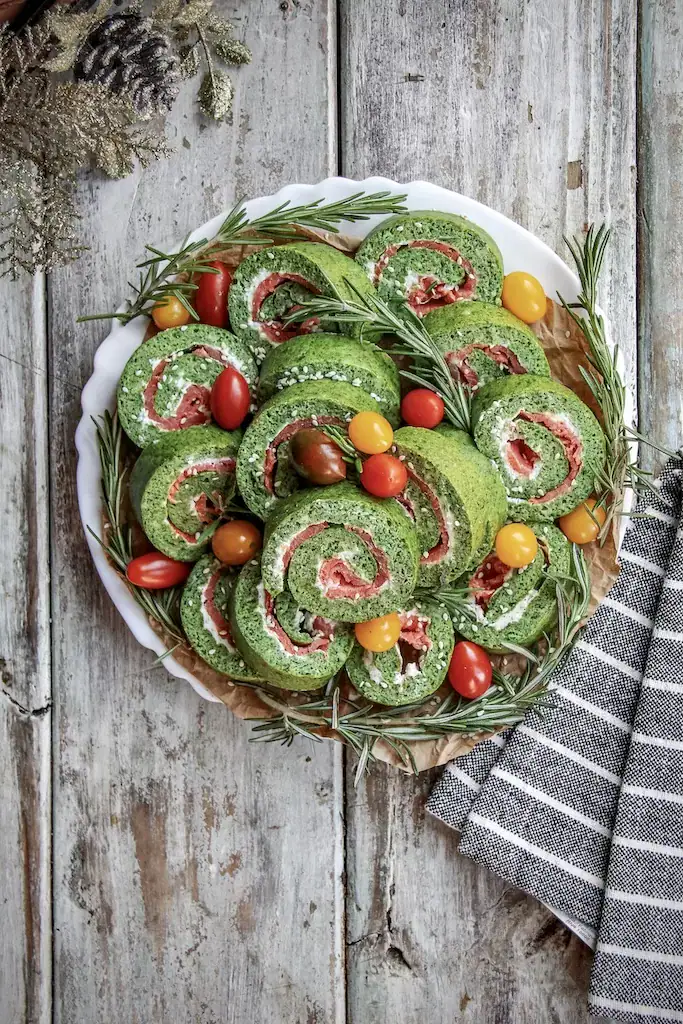 Smoked Salmon Spinach Rolls • Sandra's Easy Cooking