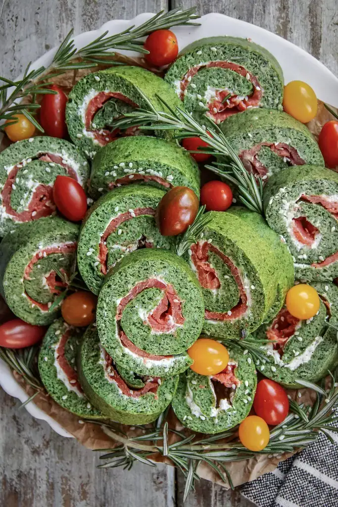 Smoked Salmon Spinach Rolls • Sandra's Easy Cooking