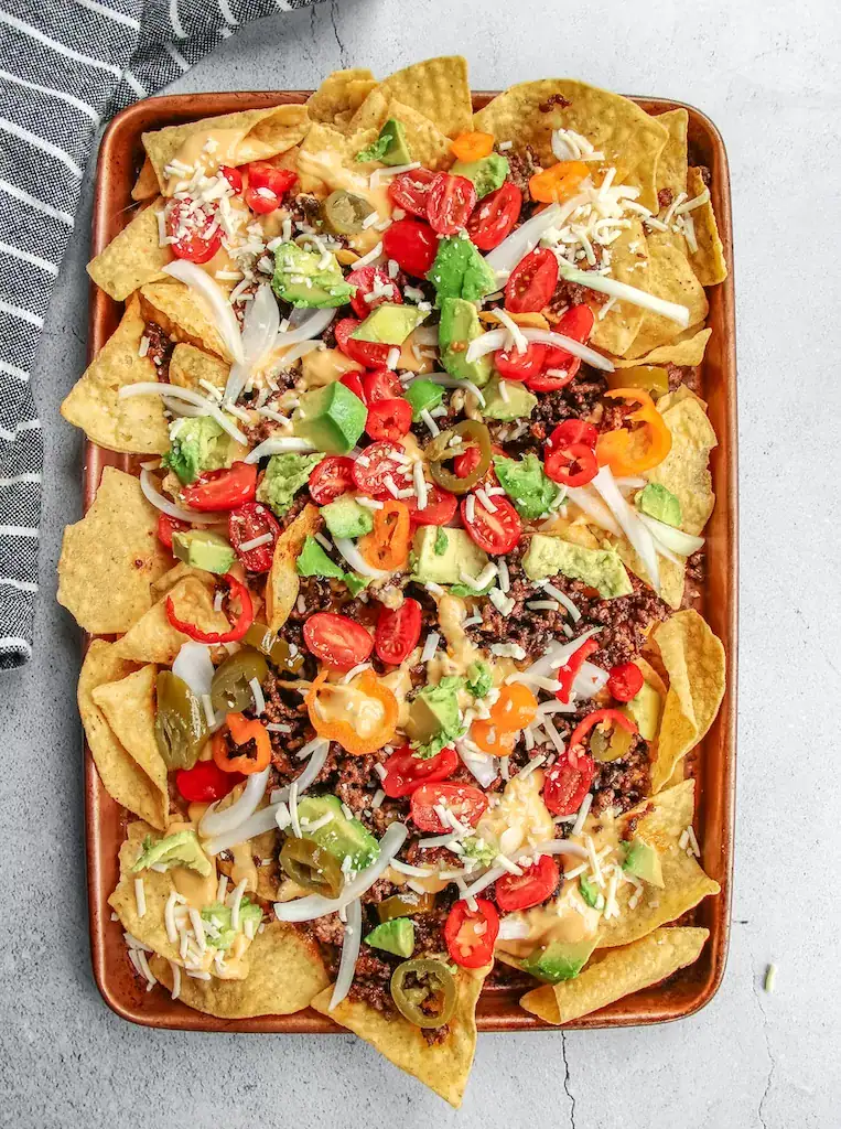 Loaded Sheet Pan Nachos - Sandra's Easy Cooking