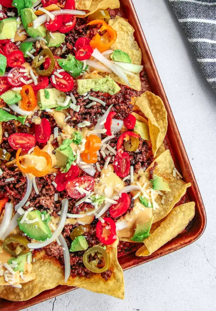 Loaded Sheet Pan Nachos - Sandra's Easy Cooking