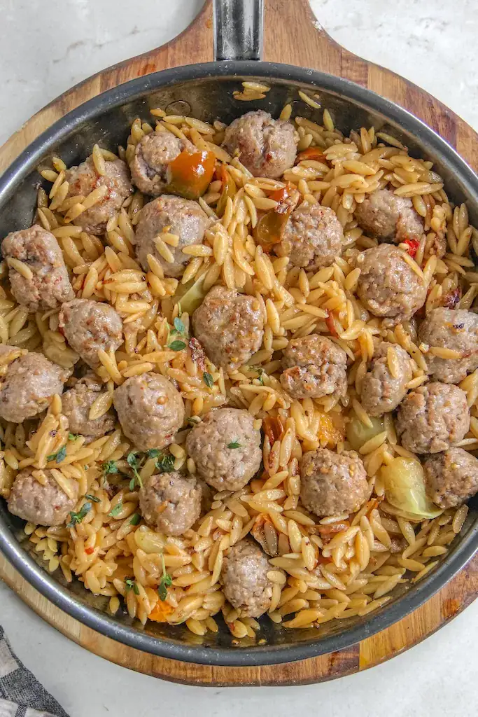 Italian Meatballs with Orzo • Sandra's Easy Cooking