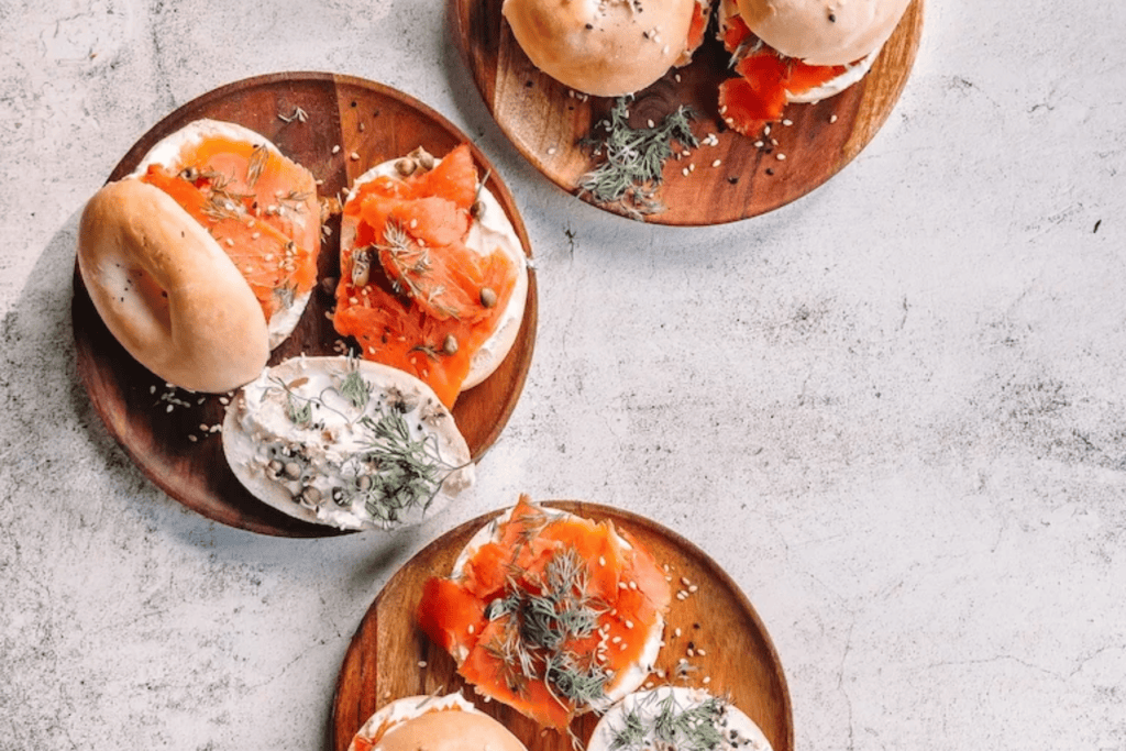 I love Bagel Salmon Sandwiches, mini or not. But anything mini...