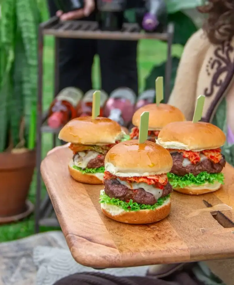 Kimchi Burger Sliders These little gems, the kimchi burger sliders
