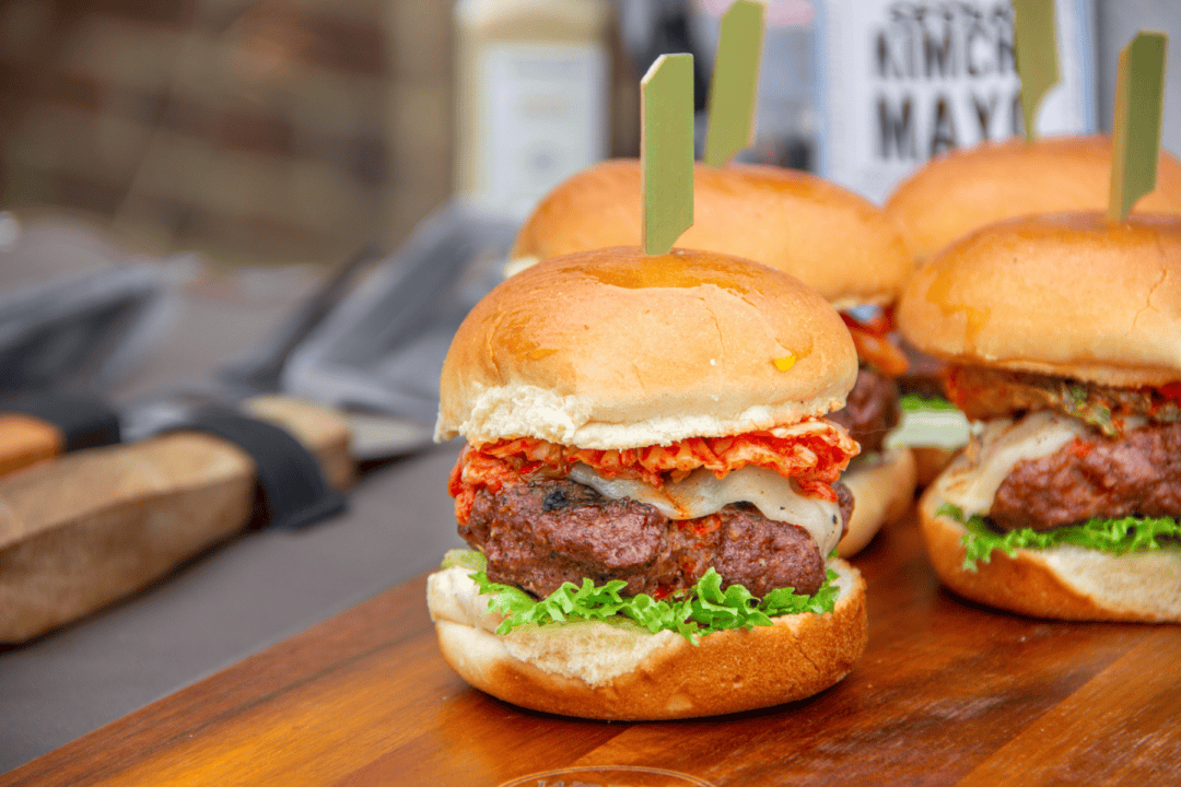 Kimchi Burger Sliders These little gems, the kimchi burger sliders