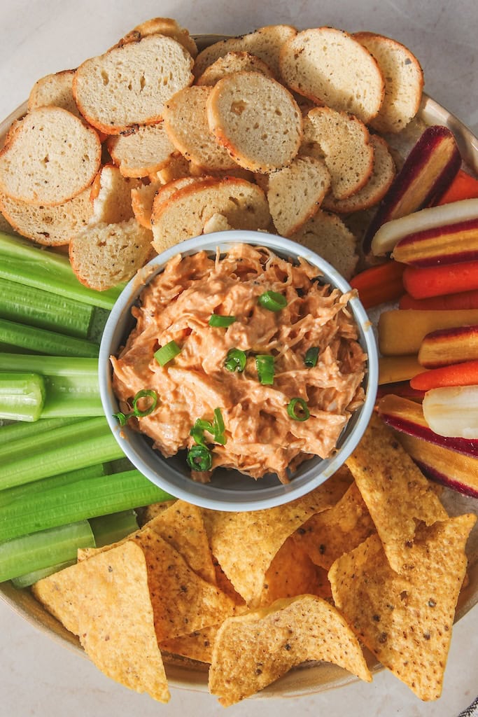 No Bake Buffalo Chicken Dip - Sandra's Easy Cooking Party Dip Recipes